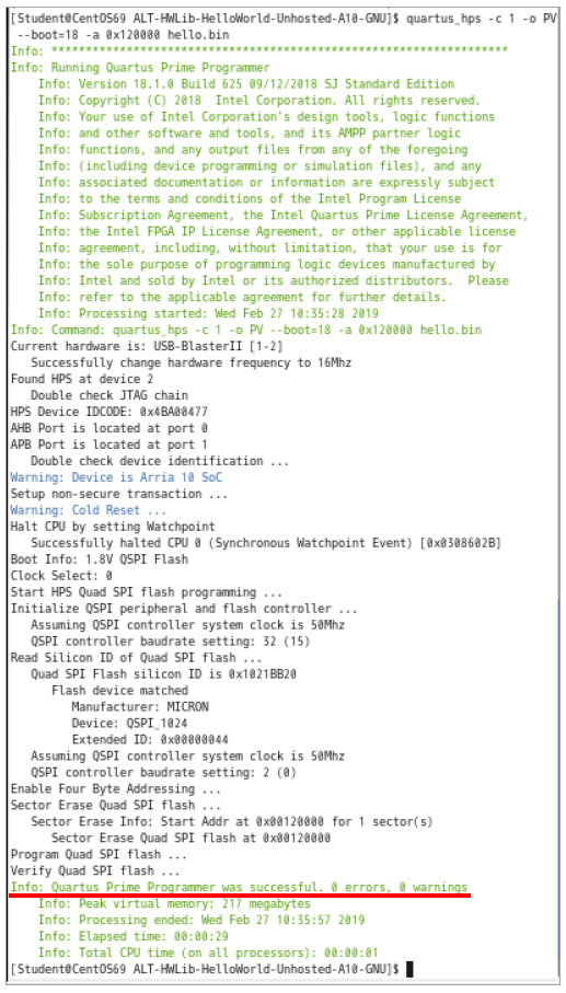 Qspi Bare Metal App Booting Of Soc Fpgas Arria® 10 Soc Fpgas Macnica Altera Fpga Insights 