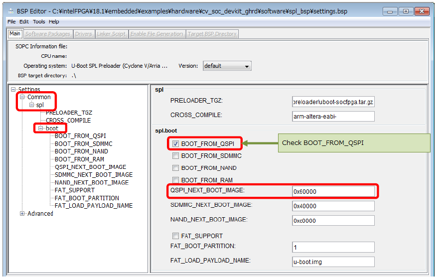 QSPI Bare Metal App Boot for SoC FPGAs (SoC EDS v18.1 and earlier) (Cyclone® V SoC / Arria® V ...
