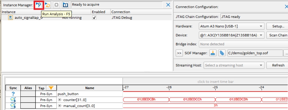 Agilex™ 3 でやってみた ～ FPGA のデバッグ (Signal Tap Logic Analyzer) – 株式会社マクニカ アルティマ カンパニー