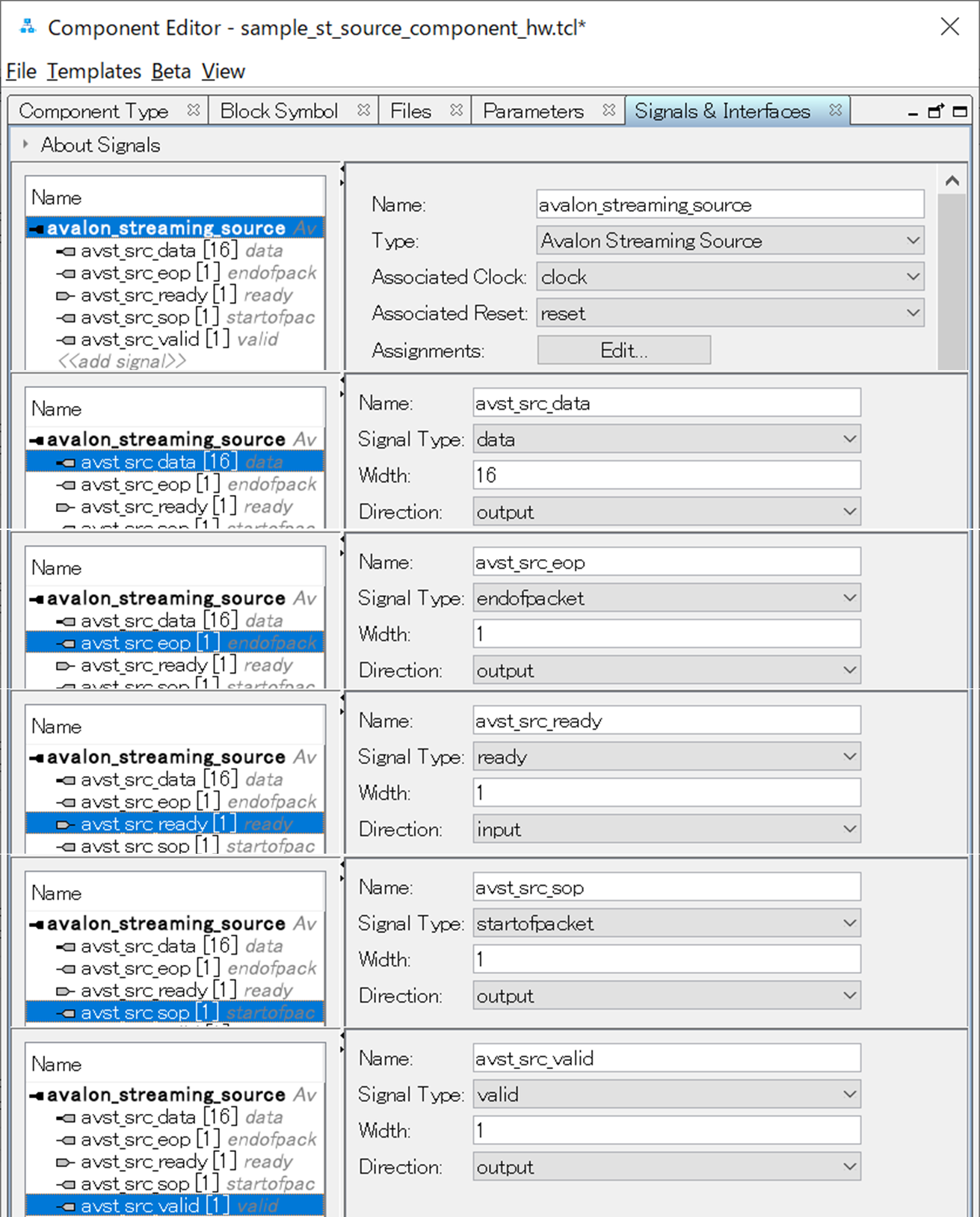 Component Editor の使い方 ～ Avalon®-MM / ST 編 ～ – 株式会社マクニカ アルティマ カンパニー